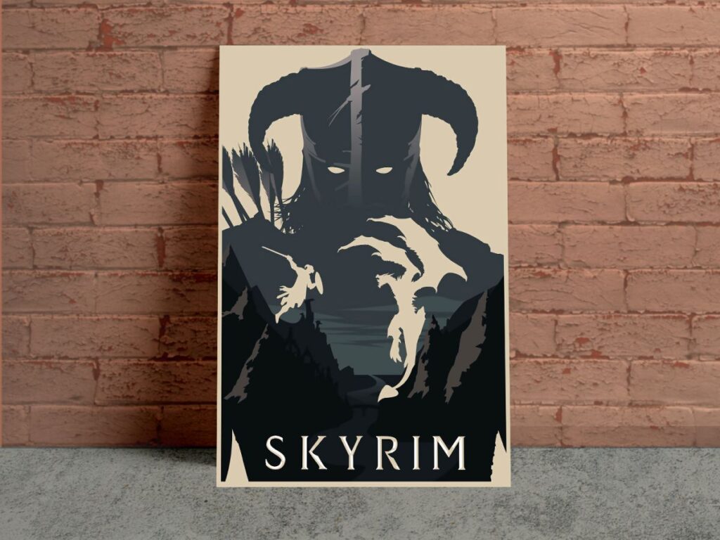 Skyrim Poster - Bazzinga Shop