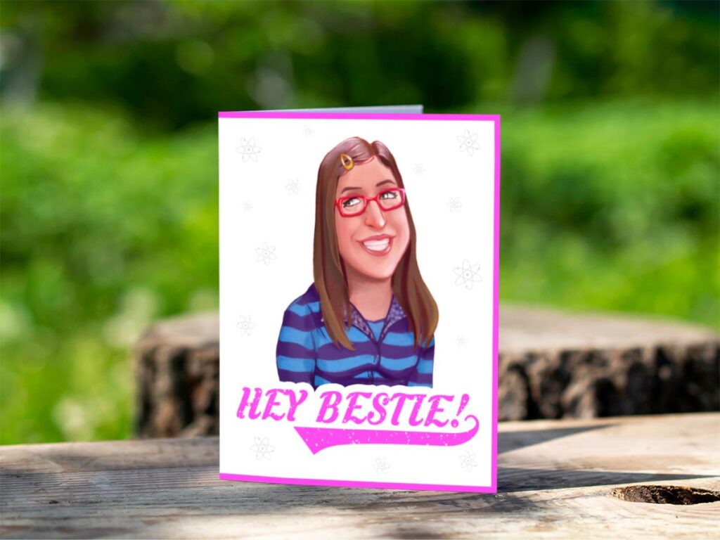 Hey Bestie Big Bang Theory Čestitka - Bazzinga Shop