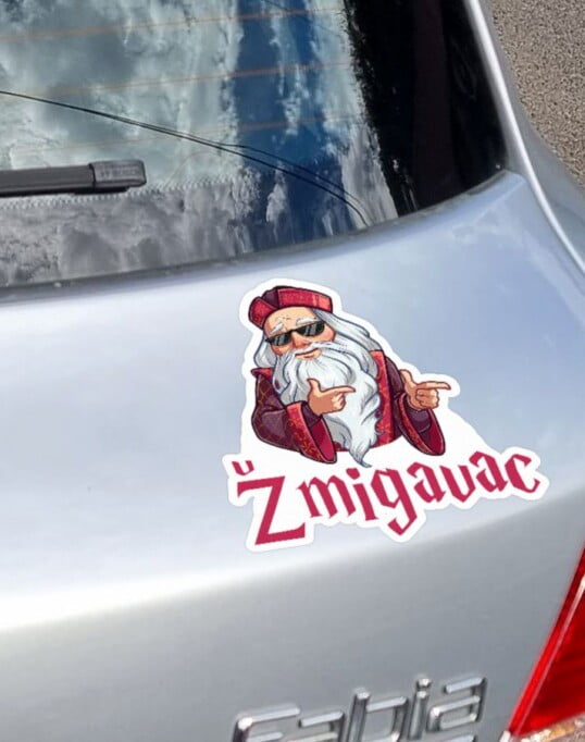 Sipaj za Crvenu Auto Stiker - Bazzinga Shop