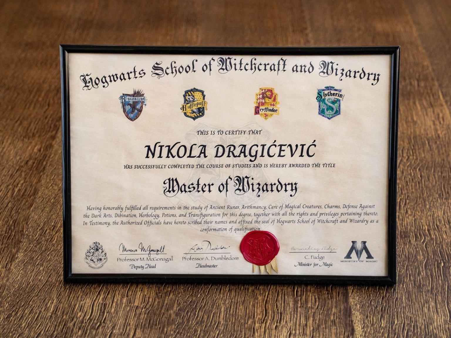 Tvoja Hogwarts Diploma - Bazzinga Shop